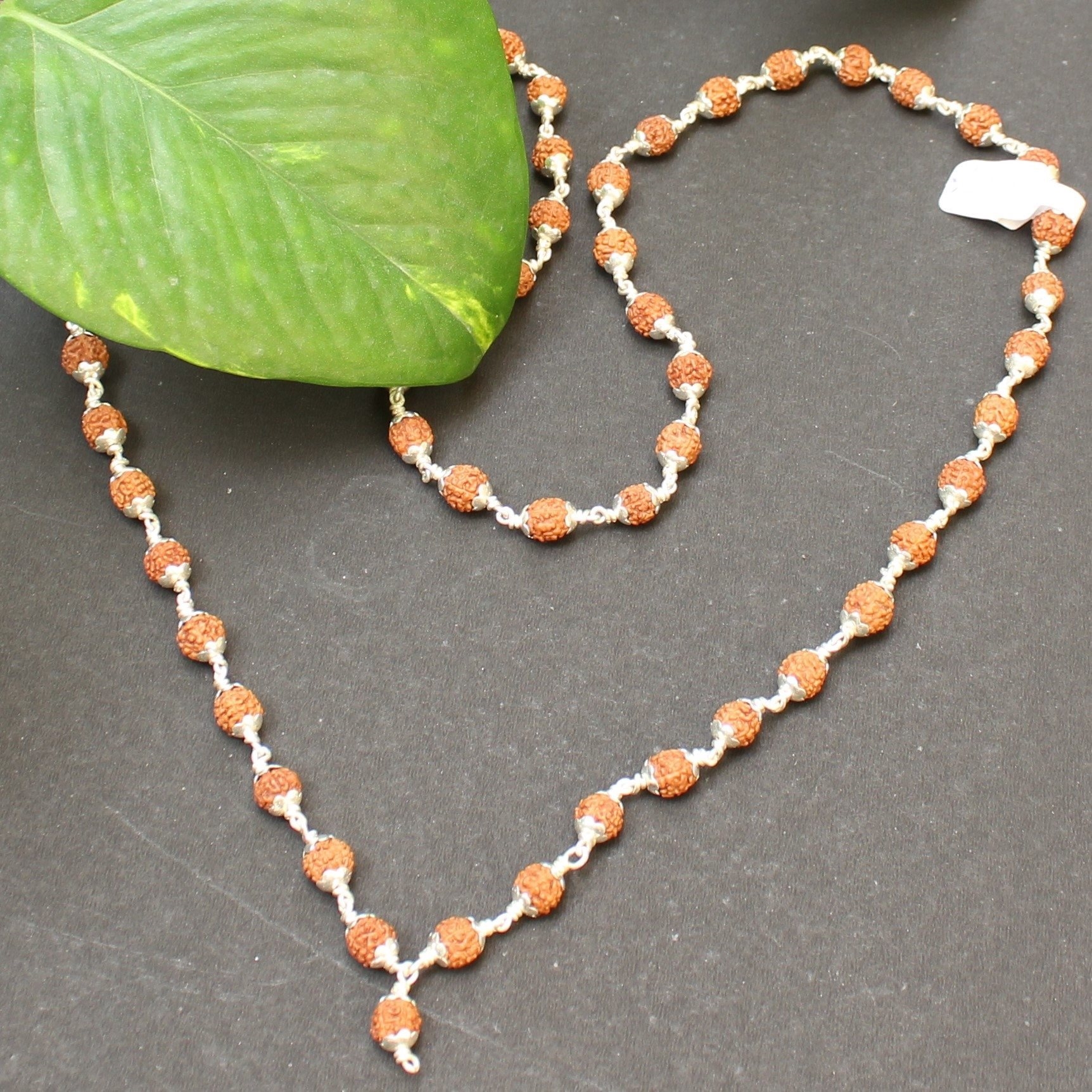 7 mukhi silver mala | Shani Rudraksha Mala. Authentic Rudraksha Beads ...