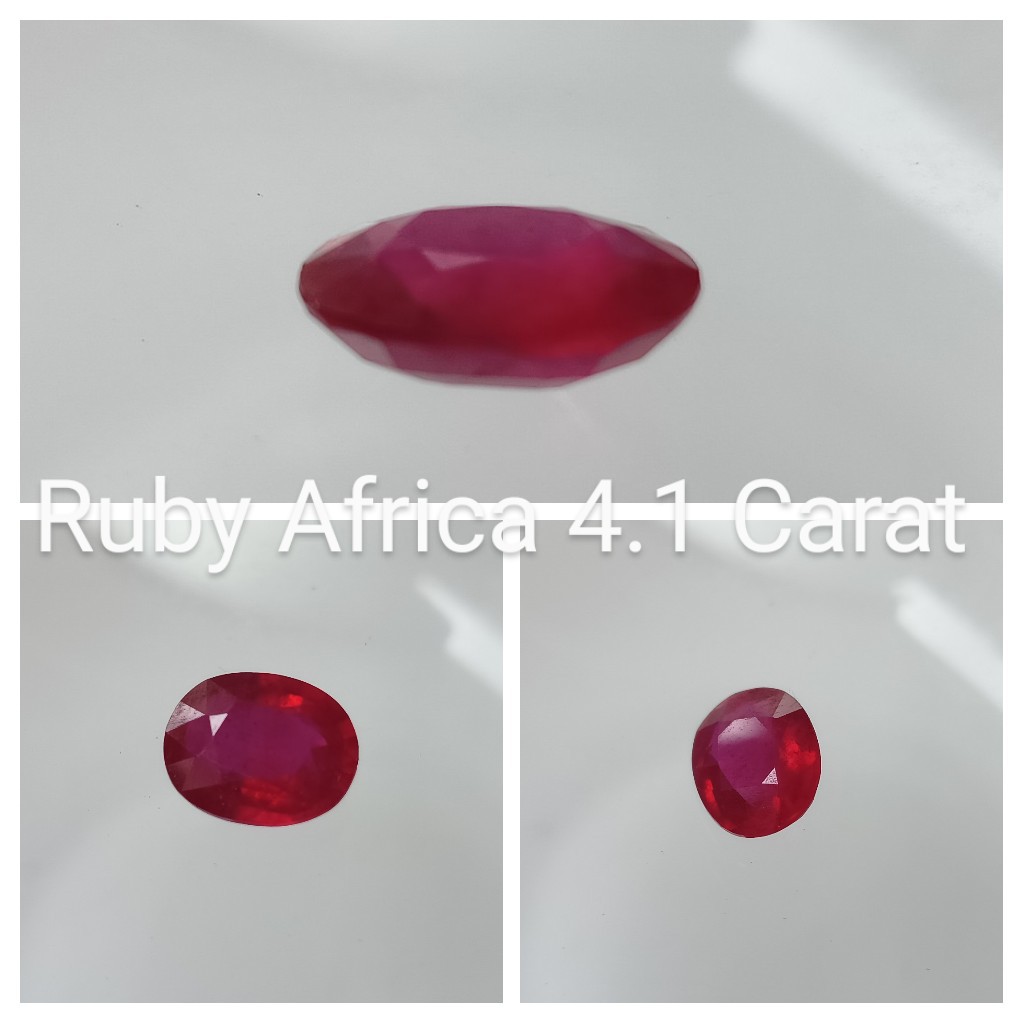 Ruby Africa 4.1 Carat, Product code: RB526. Authentic Rudraksha Beads ...